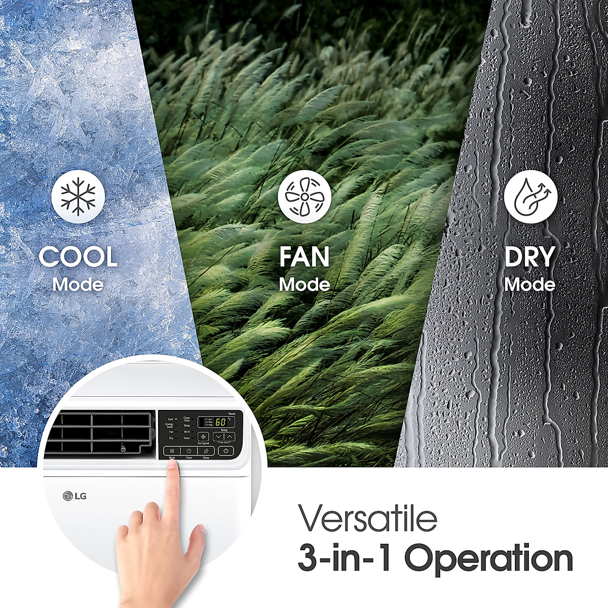 LG 12,000 BTU Dual Inverter Smart Window Air Conditioner, 115V Cools 550 Sq. Ft., Ultra Quiet Operation, Up to 35% More Energy Savings, ENERGY STAR®, works with LG ThinQ, Amazon Alexa and Hey Google