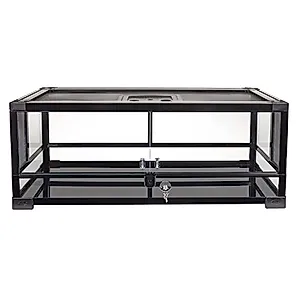 Zilla QuickBuild Terrarium, Sleek Glass Reptile Habitat, Easy Setup, Suitable for all Types of Reptile Pets, Whether Amphibians, Reptilians, Snakes, or Even Arachnids, 30"x12"x12"