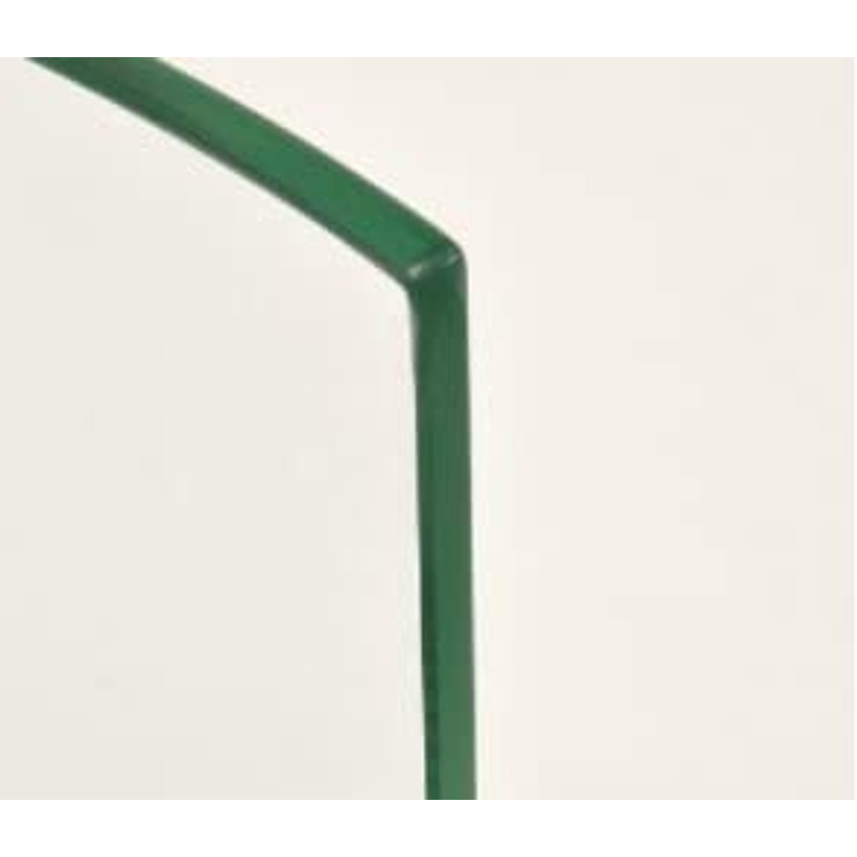 BSM Marketing 15 3/4" x 4" Toughened 1/4" Glass Shelf with Curved Corners and Chrome Finish Supports