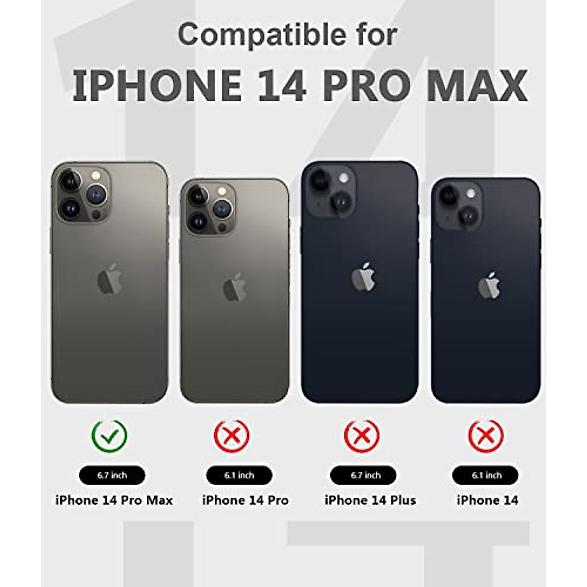 Dewfoam Design for iPhone 14 Pro Max Waterproof Case, Shockproof Dustproof Case with Screen Protector, Full Body Protective Phone Case for iPhone 14 Pro Max 6.7''(Black)