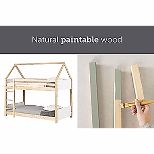 South Shore Sweedi, Twin Bunk Bed, Natural Wood