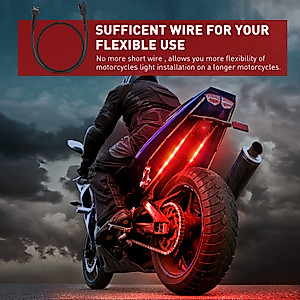 Nilight Extension Cable for Motorcycle LED Strip Lights 4PCS 2 Feet Extension Cords 3PCS 2 Way Y Splitter 4PIN extension cord for Underglow Neon Accent Light Strips Rock Lights