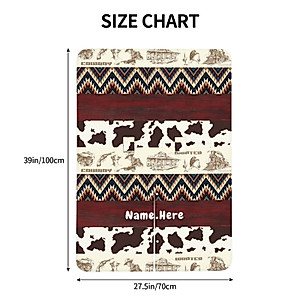 Personalized Baby Name Western Style Car Seat Covers for Babies, Custom Cowboy Carseat Canopy, Peekaboo Opening Breastfeeding Cover Infant Car Seat Canopies for Baby Boys Girls Newborn, Minky Dot