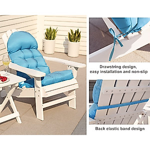 COSNUOSA Rocking Chair Cushion High Back Adirondack Chair Cushion Waterproof Patio Cushions for Outdoor Furniture Sky Blue