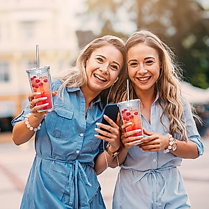 sweet grain Acrylic Tumbler with Lid and Straw 20oz Double Wall Plastic Insulated Tumblers Set of 4, Reusable Large Iced Coffee Tumbler for Snow Globe Glitter DIY