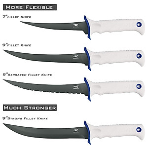 KastKing Spartacus Fillet Knife, Boning and Food Prep Knife, Razor Sharp 8Cr14 Stainless Steel Blade, 9 inch Strong Fishing Knife