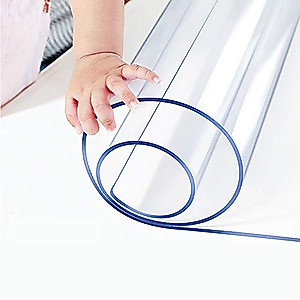 30X30 Inch Square Eco Clear Plastic Table Protector Thick Wipeable PVC Tablecloth Cover Mat Pad Transparent Vinyl Tablecloth Screen Protector Waterproof Hard for Kitchen Table Liner Marble Countertop