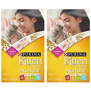 Purina Kitten Chow Nurture Kitten Dry Cat Food, 3.15 LB (Pack of 2)