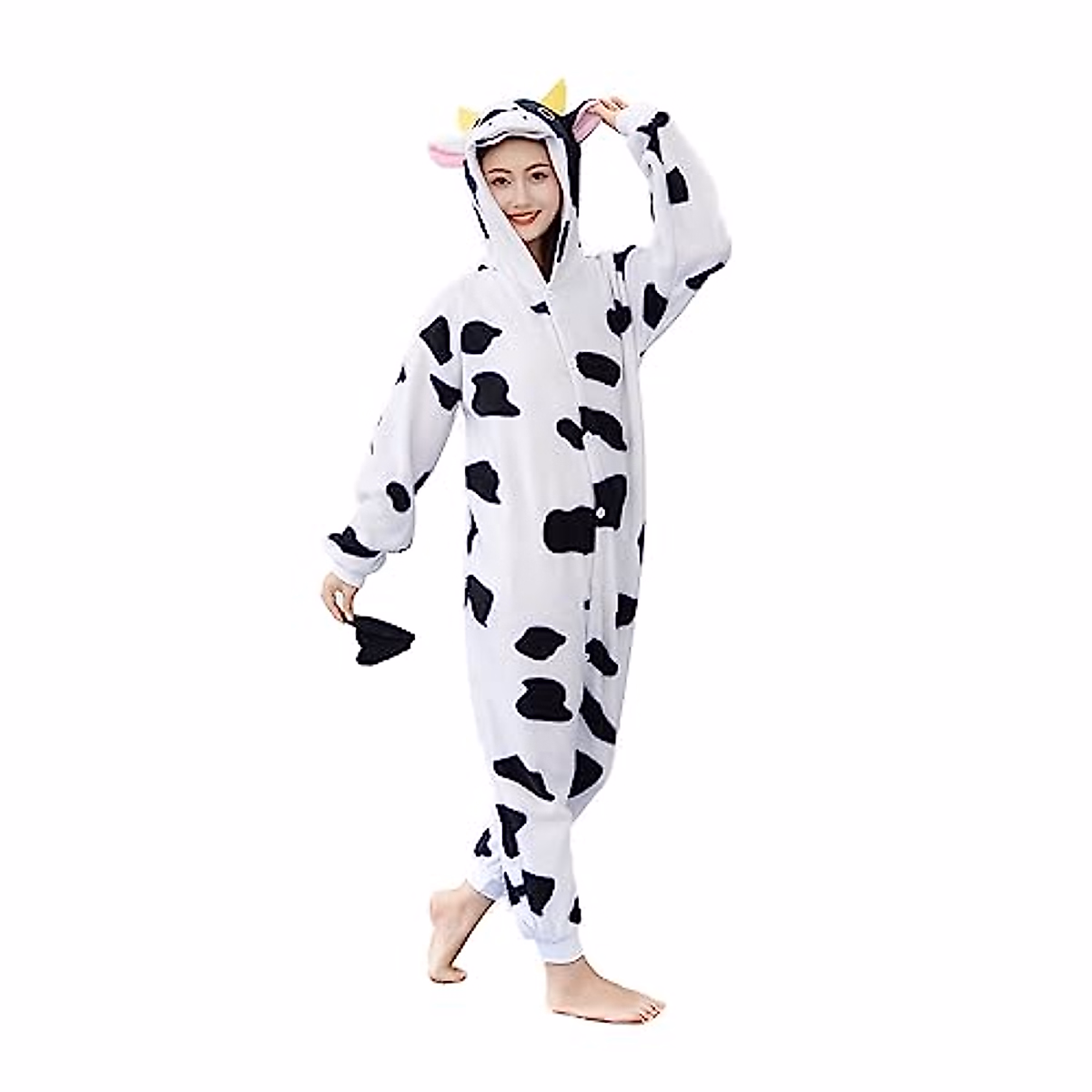 Joyxiam Unisex Adult Animal Onesies Cosplay Christmas One-Piece Pajamas Halloween Costume Sleepwear for Women Men （XL）