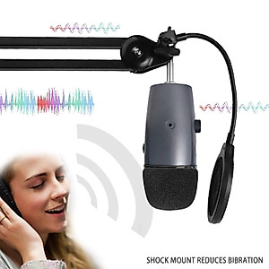 Yeti Nano Mic Pop Filter with Foam Winscreen - 4 Inch 3 Layers Wind Pop Screen Mask Shield and Foam Wind Cover For Blue Yeti Nano Mic to Improve Sound Quality by YOUSHARES