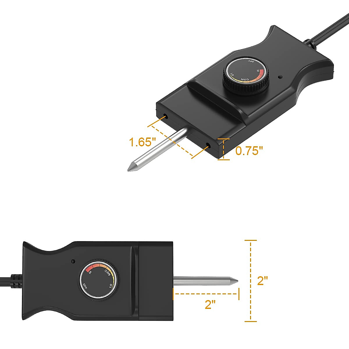 AJinTeby Universal Electric Smoker and Grill Heating Element with Adjustable Thermostat Cord Controller for Masterbuilt Smokers & Turkey Fryers, 1500 Watts Higher Heat