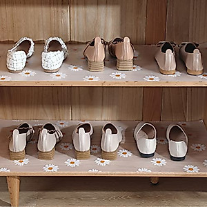 UPKOCH Shelf Liner Daisy Flower Kitchen Drawer Liner Self- Adhesive Waterproof Clear Refrigerator Mat Cabinet Liner Pantry Shelf Liner for Kitchen Cabinets Pantry Shelves