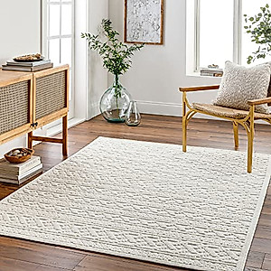Artistic Weavers Lyna Boho Striped Textured Washable Area Rug, 2' x 2'10", Cream