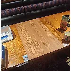 Self Adhesive Vinyl Rustic Oak Wood Contact Paper for Kitchen Cabinets Pantry Shelves Table Desk Cupboard Countertop Furniture Walls Decal 15.7x117 Inches