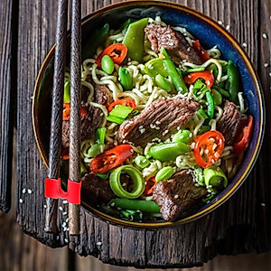 5 Pcs Reusable Chopstick Helpers Training Chopsticks Hinges Connector Plastic Chopsticks Helper for Adults Kids Beginner Trainers(Black)