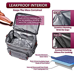 Asani Insulated Lunch Bag for Women Men Large Lunch Box Leak-proof Soft Cooler Tote Bag