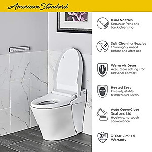 American Standard 297AA204-291 Advanced Clean 100 SpaLet Toilet, Alabaster White