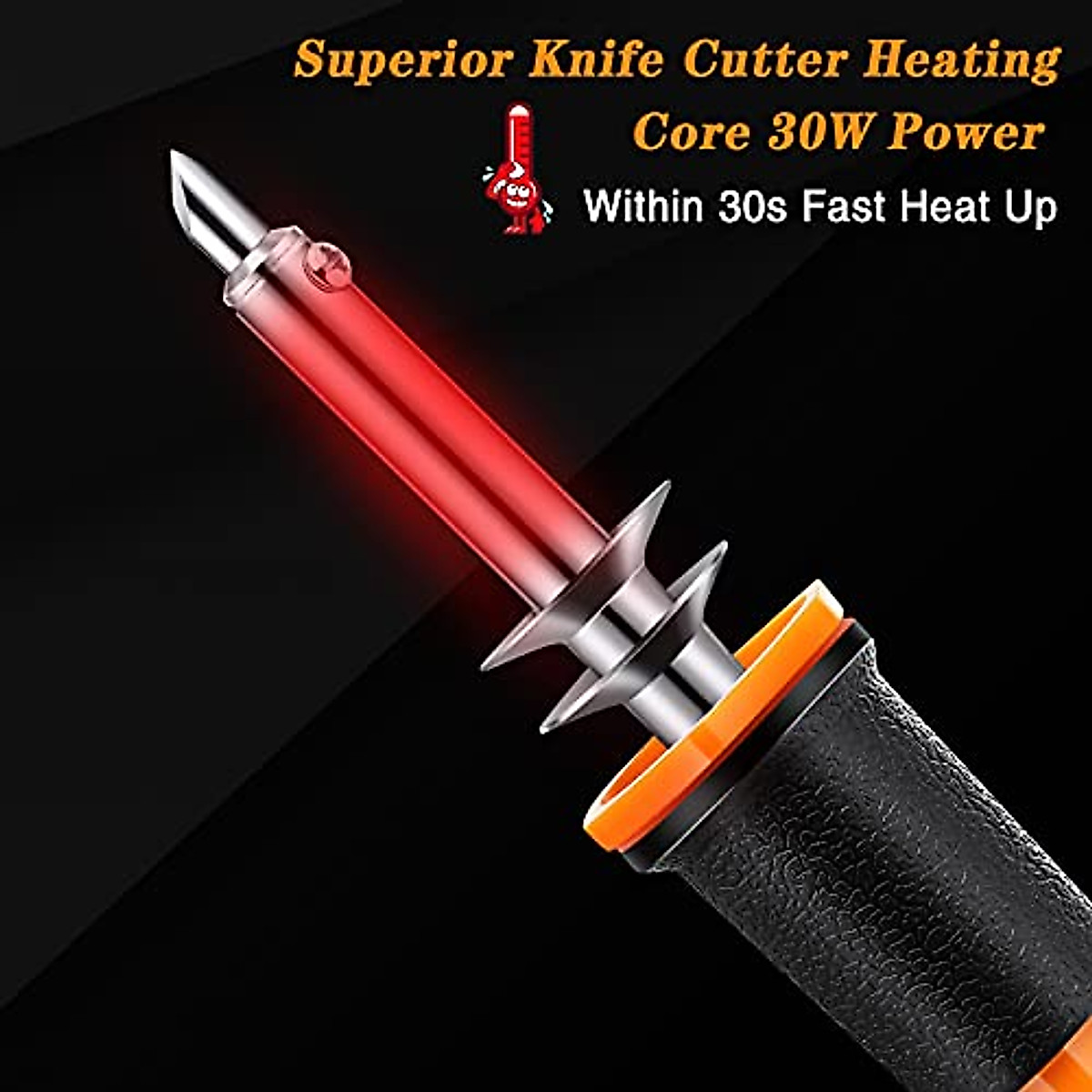 30 Pieces Electric Hot Knife Cutter Tools Multipurpose Stencil Cutter Wood Burning Tool for Cutting Carving Soft Thin Foam Cloth Cutter