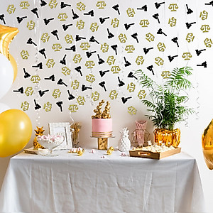 ShuanQ 120pcs Balance & Gavel Confetti - Congrats Law Grad Party Sign - Lawyer Grduation Party Table Decoration Scatters for DIY Crafts