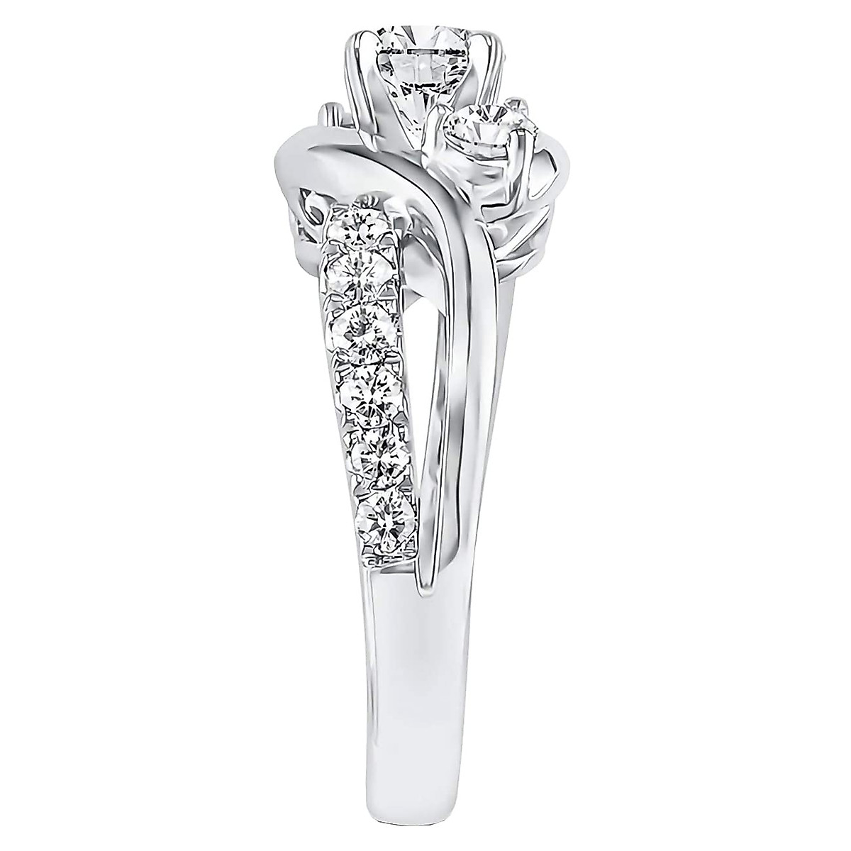 ZLAEBL 1.1 ct Three Stone Engagement Rings for Women 925 Sterling Silver Twisting Moissanite Rings Promise Moissanite Ring Love Gifts for Her,11