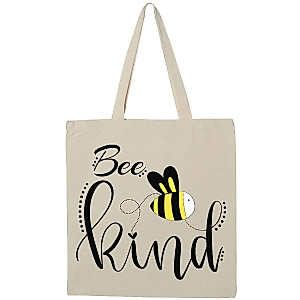 inktastic Bee Kind Tote Bag Natural 3e757
