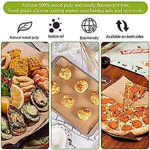 QYH 300 Pcs Parchment Paper Sheets for Baking, 8x12 Inches Unbleached Precut Parchment Paper for Baking Cookies, Frying, Air Fryer, Cooking, Grilling Rack, Oven