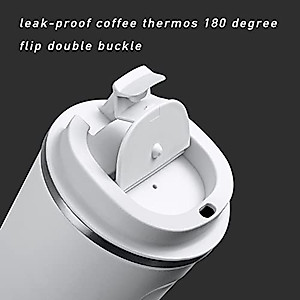 Travel Coffee Mug, Stainless Steel Insulated Tumbler, 12oz Reusable Coffee Mug with Lid, Christmas Gifts for Women Men, Stocking Stuffers, Coffee Cup for Home Office Outdoor Sport Water Bottle.…