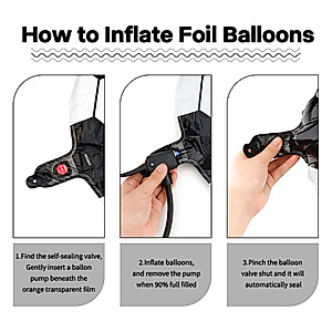 YGAUZ 6 PCS Soccer Balloons, 18 Inch, White and Black, Sports Birthday Decorations, Foil Balloon