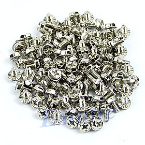 Screw A31 500pcs Toothed Hex 6/32 Computer PC Case Hard Drive Motherboard Mounting Screws