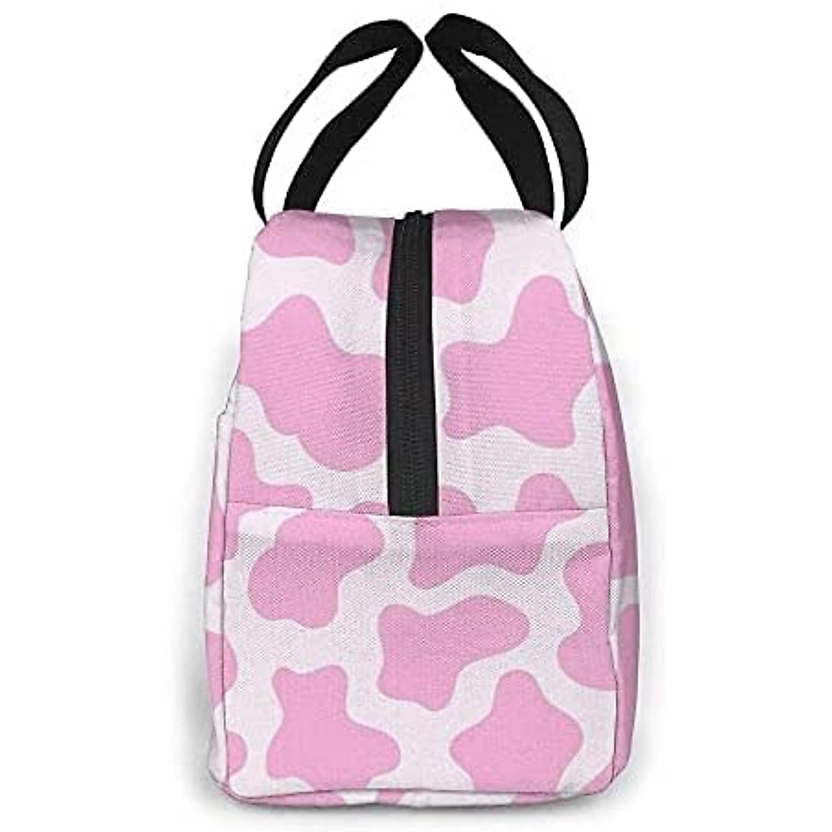 Lunch Bag Pink Cow Print Lunch Box Insulated Bag Tote Bag For Men/Women Work Travel