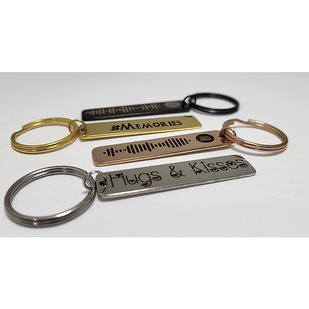 NationInFashion Spotify Code Custom Music Code Keyring Spotify Keychain Personalized Keycring Both side Engraving for Him Her Women Men Best Friends Mom Dad Sister Brother