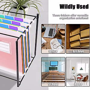 DORA BRIDAL Hanging Folders, Clear 7 Pockets Letter Size Expanding File Cabinet Folders, Hanging File Folders for Folder Frame, Filing Cabinet, File Cabinet, File Cabinet Organizer Box, 1 Pack