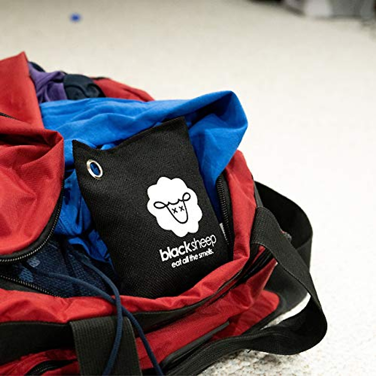 Black Sheep - Bamboo Charcoal Natural Air Purifying Bag - Eliminates Odors in Homes, Cars, Bags, Shoes, Closets & More - 200g (4)