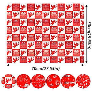 Toptime Christmas Wrapping Paper, Red and White Gift Wrapping Paper Sheets of 6 with Angel, Xmas Tree, Bells, Reindeer, Flat Cute Christmas Gift Wrap for New Year, Holiday, Art Crafts, 27.6x19.7in