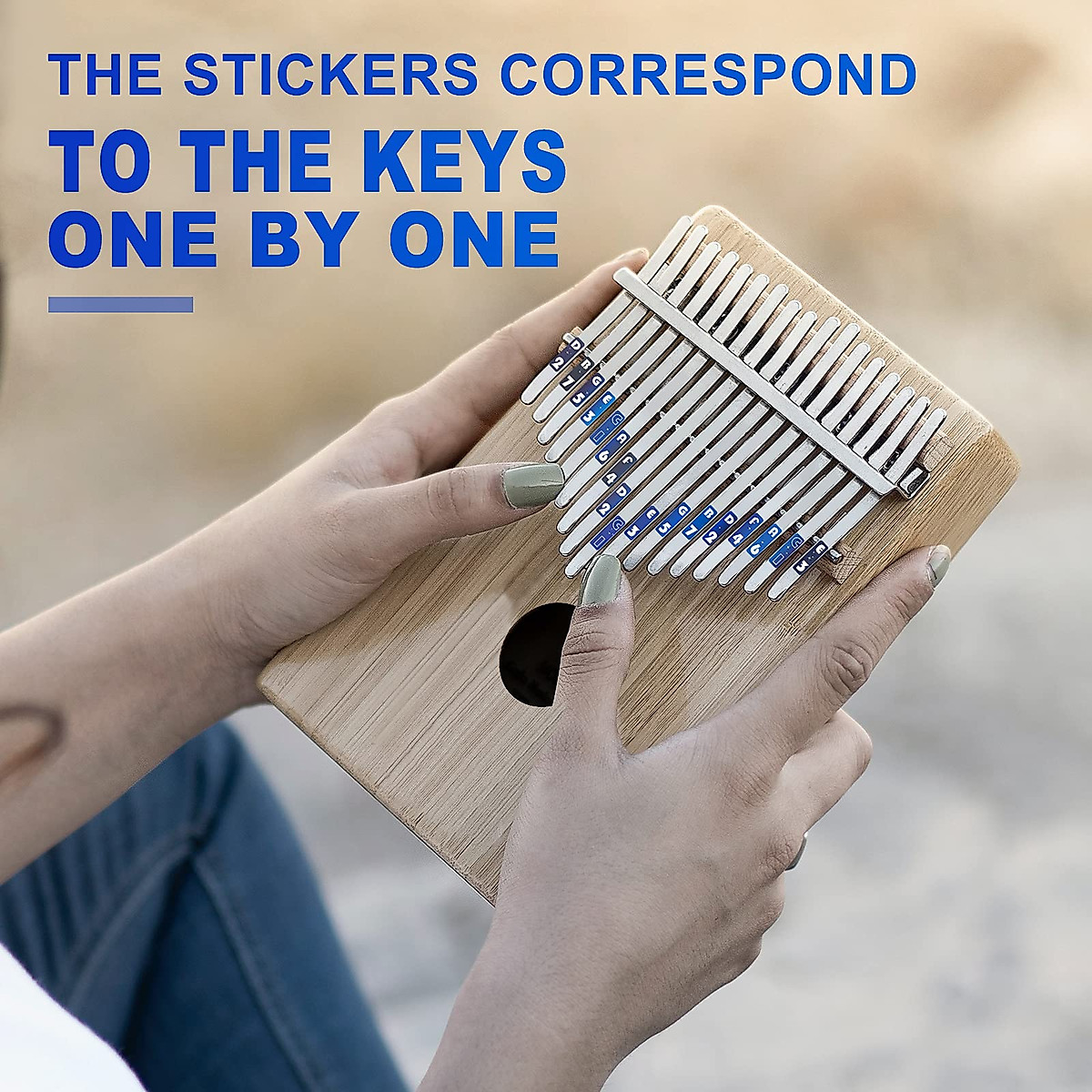 F Fityle Musical Scale Sticker Note Sticker for Kalimba Thumb Piano Finger Percussion 12x1.5cm