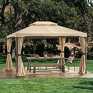 Christopher Knight Home Skyline Gazebo, Black + Beige