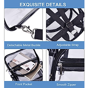 Oraben Clear Mini Backpack, Clear Bag Stadium Approved, Mini Transparent Backpacks See Through Bag for Concert Security