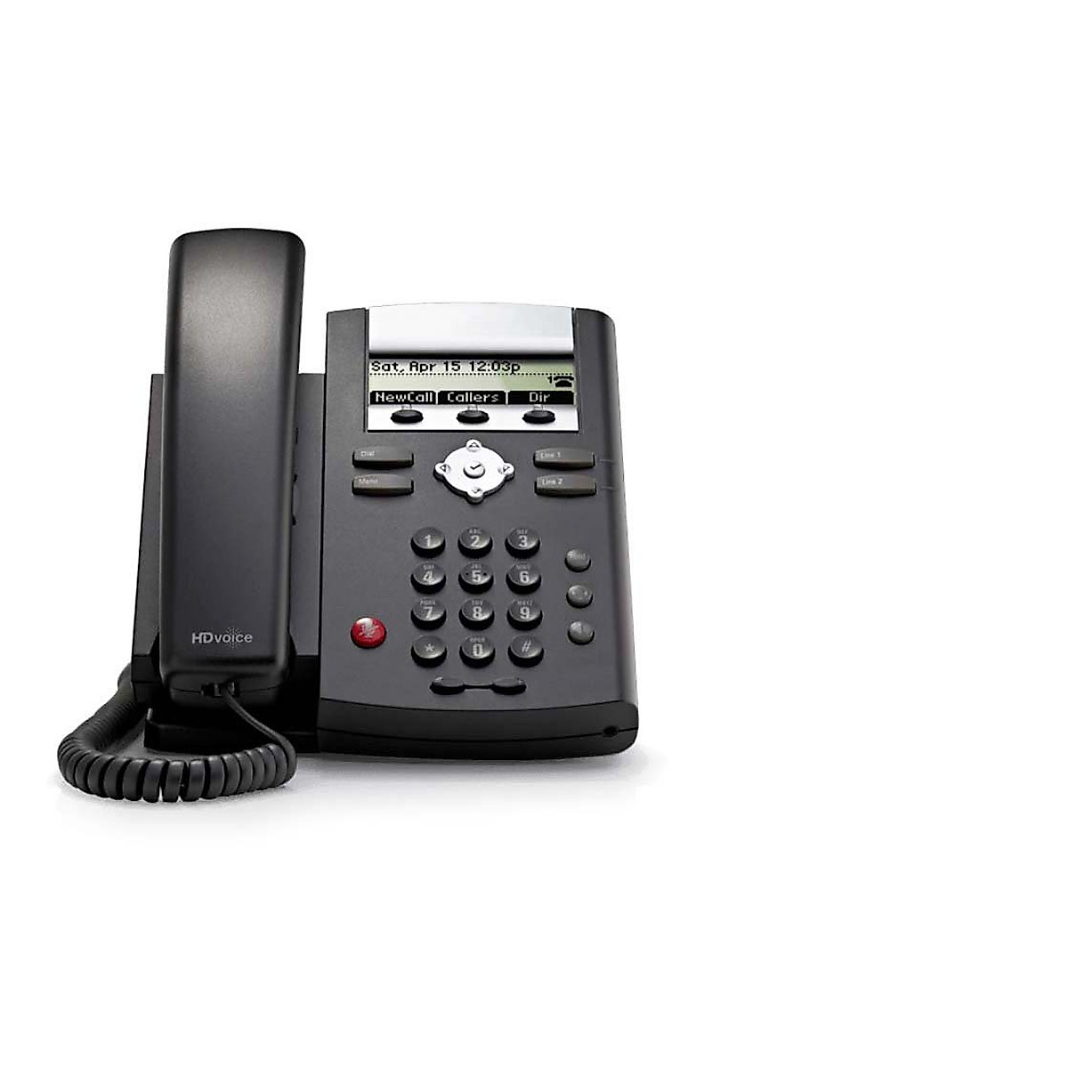Polycom Inc. - SoundPoint IP 335 HD Black Two-Line Entry-Level VoIP Telephone with Power Supply