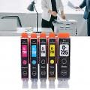 Large Capacity Printer Cartridge with Ink ABS Printer for for School, Trading Firms, Office Building (BK BK C M Y 5 Colors)