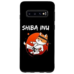 Galaxy S10 Funny Shiba Inu Uni Dog High Kick Karate Master Sport Art Case