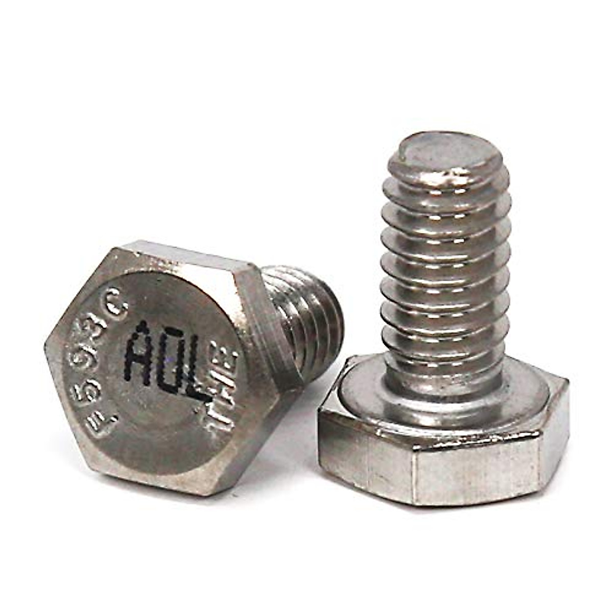 1/4"-20 x 1/2" 304 Grade Stainless Steel Cap Screw Hex Bolts (25 Pack), Sturdy with Stainless Steel Construction, Fully Threaded, Coarse, 20 Thread Pitch, 0.5 in. Length Fastener