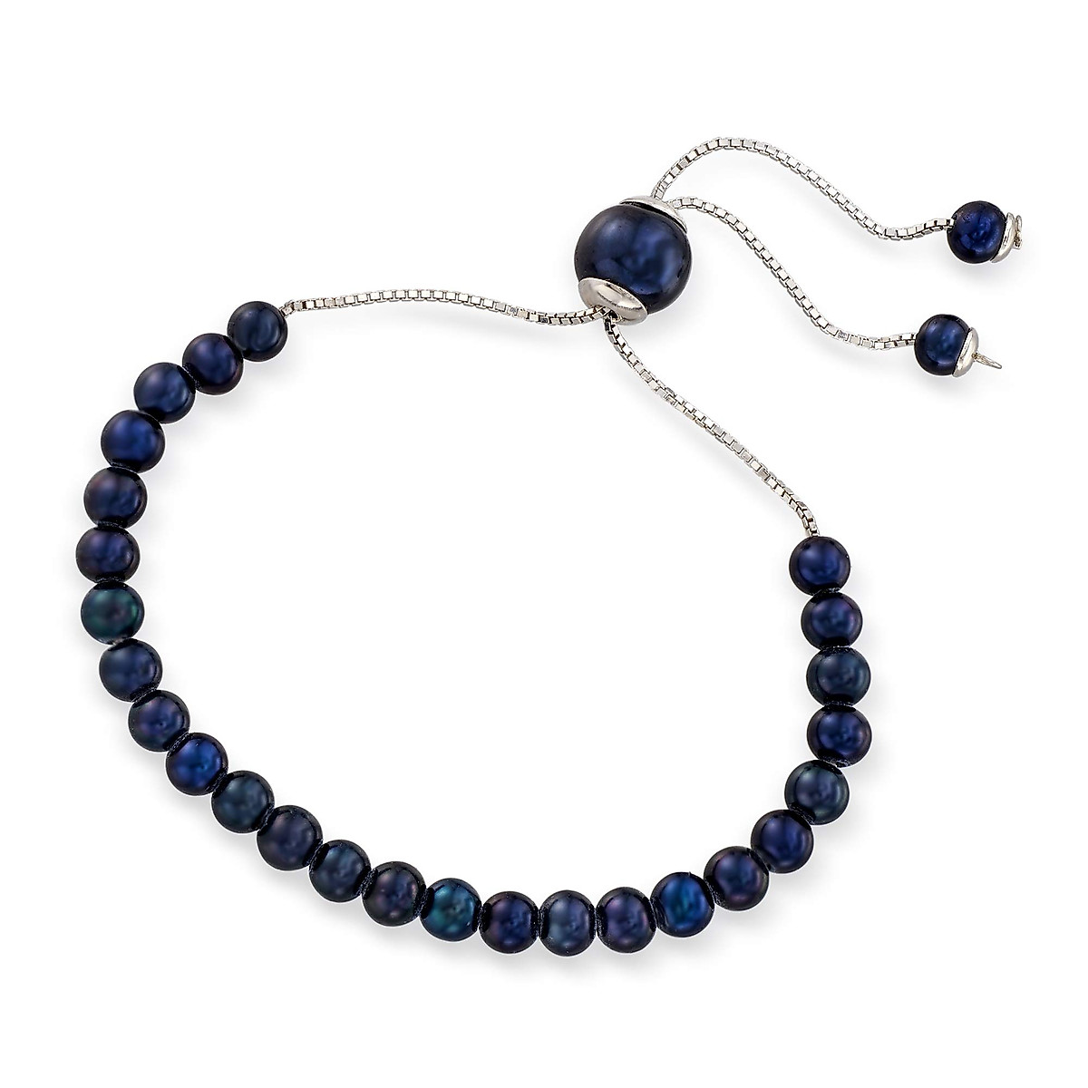 Ross-Simons 4-9mm Cultured Pearl and Sterling Silver Bead Jewelry Set: 3 Bolo Bracelets