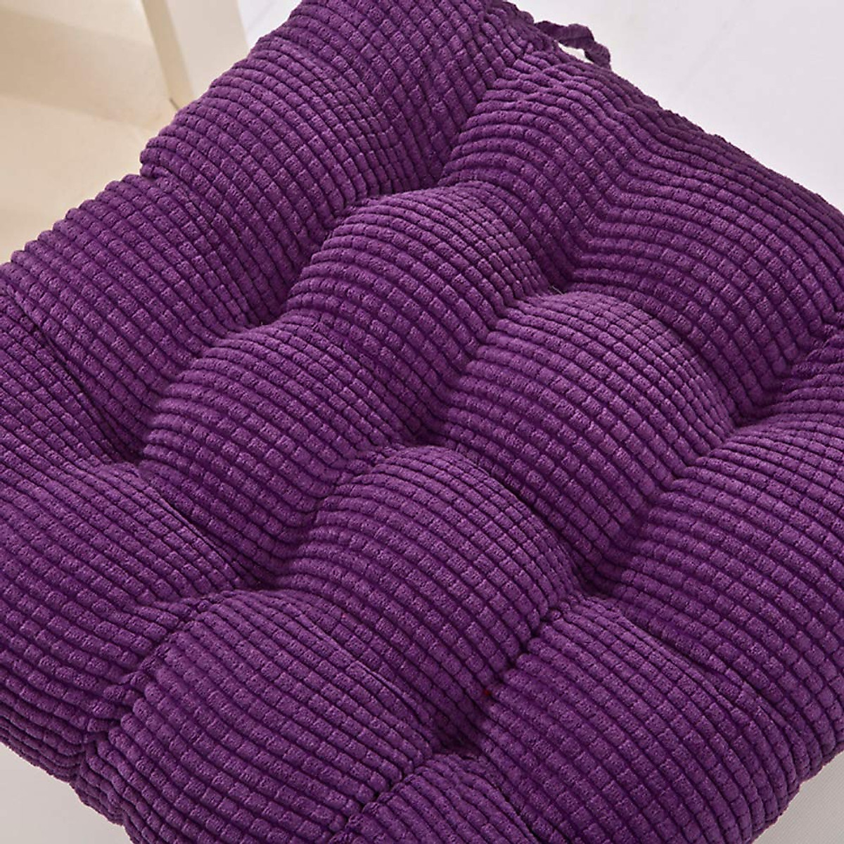 fublousRR5 Chair Cushion, 40x40cm Solid Color Square Soft Thicken Seat Pad Cushion Tie on Chair Home Decor Purple