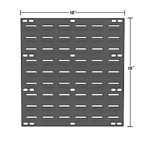 Akro-Mils 30618 Louvered Steel Wall Mount Panel Garage Organizer for Hanging AkroBin Storage Bins, 18-Inch W x 19-Inch H, White, 4 Pack