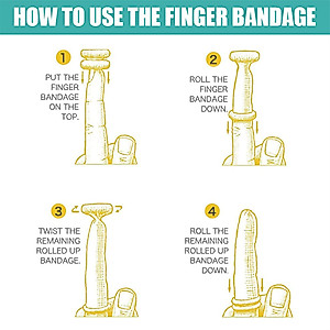 Finger Bandage 20 PCS Finger Cots Finger Protector First Aid Tubular Bandages Finger Sleeves for Finger Sprains Swelling