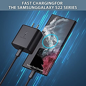 2024 New 45W Samsung Charger Type C Super Fast Charging USB C Android Charger for Samsung Galaxy S24 Ultra/S24/S24+/S23 Ultra/S23/S23+/S22 Ultra/S22+/S22, Galaxy Tab, PPS Charger & 6ft C Cable
