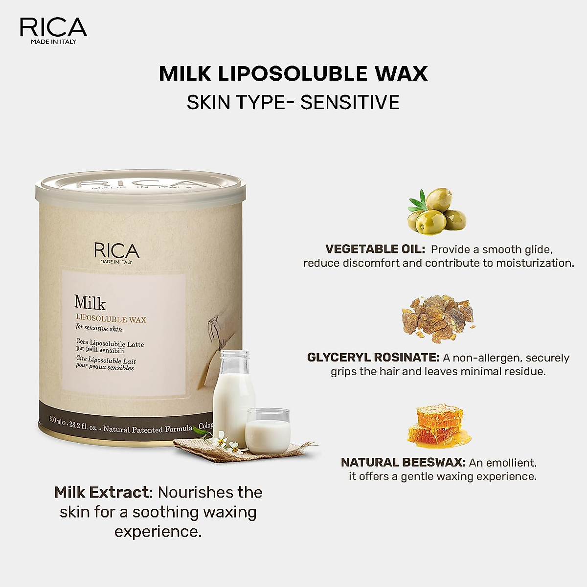 Rica Milk Wax - 800 ML