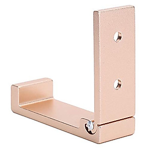 Yosoo 2 Sets Rose Gold Coat Hook, Aluminum Alloy Foldable Adhesive WallMounted Wardrobe Clothes Hanger for Home