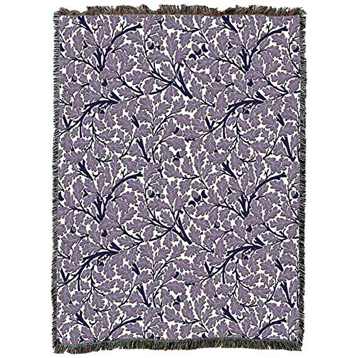 Pure Country Weavers William Morris Oak Tree Purple Blanket - Arts & Crafts - Gift Tapestry Throw Woven from Cotton - Made in The USA (72x54)
