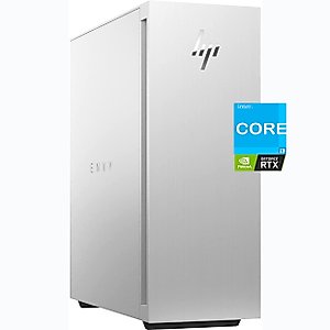 HP Envy Desktop Computer, 12th Intel i7-12700 Processor (12 Cores), GeForce RTX 3060 Ti 8G, 32GB RAM, 512GB SSD+ 1TB HDD, Windows 11 Pro, DisplayPort Thunderbolt USB-C, Ethernet, Silver, PCM